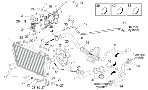 Σωληνάκι ψυγείου-αντλίας για Dorsoduro 750 e3 abs-noabs 2008-2016 (emea ...